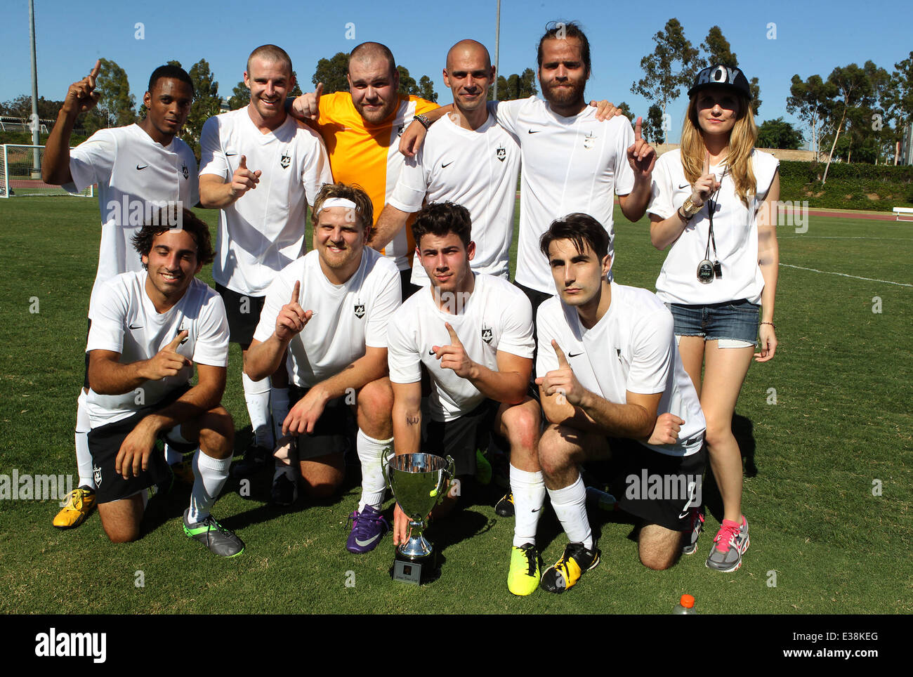 Jonas Brothers host charity soccer match before LA Galaxy Featuring ...