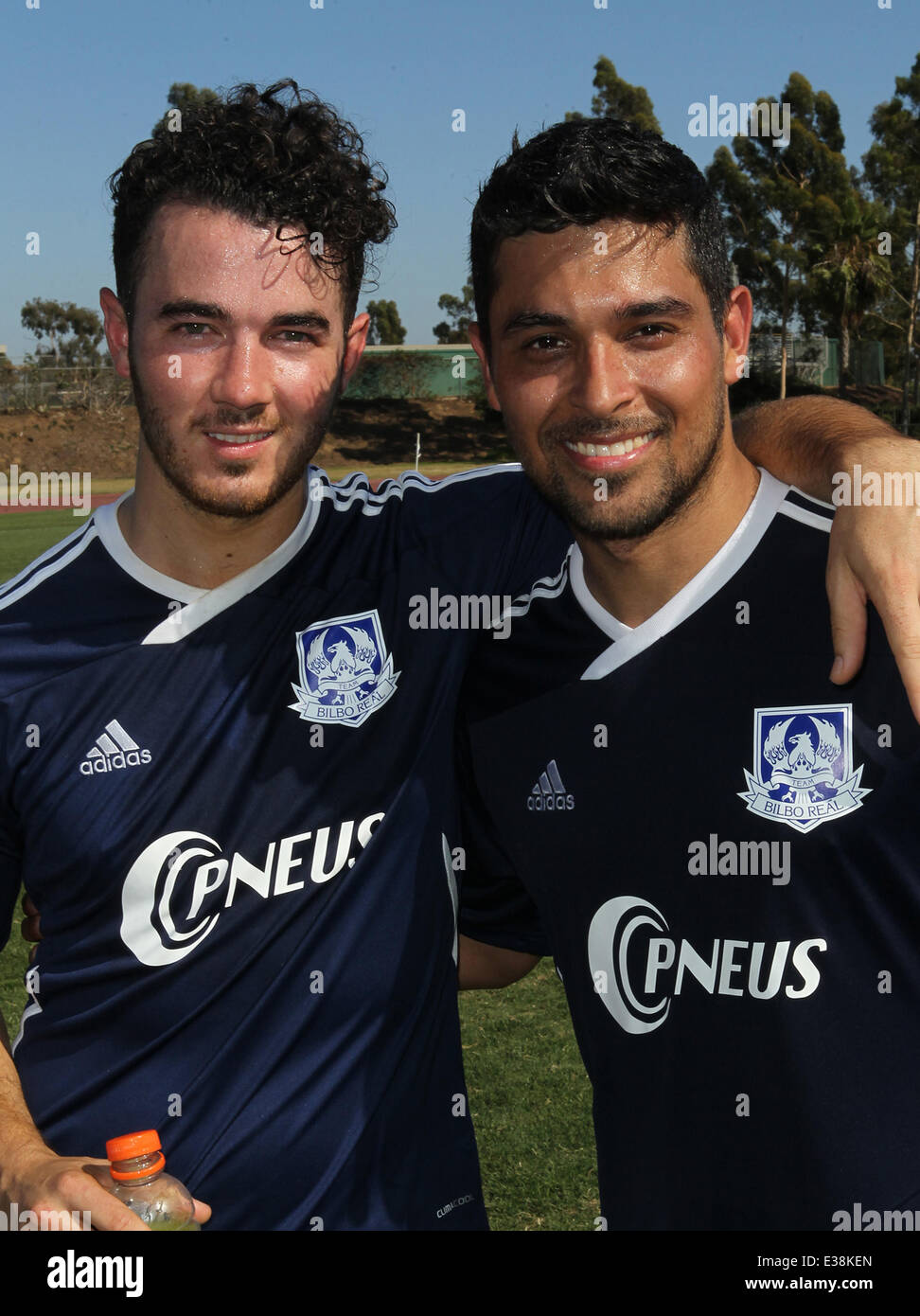 Jonas Brothers host charity soccer match before LA Galaxy Featuring ...