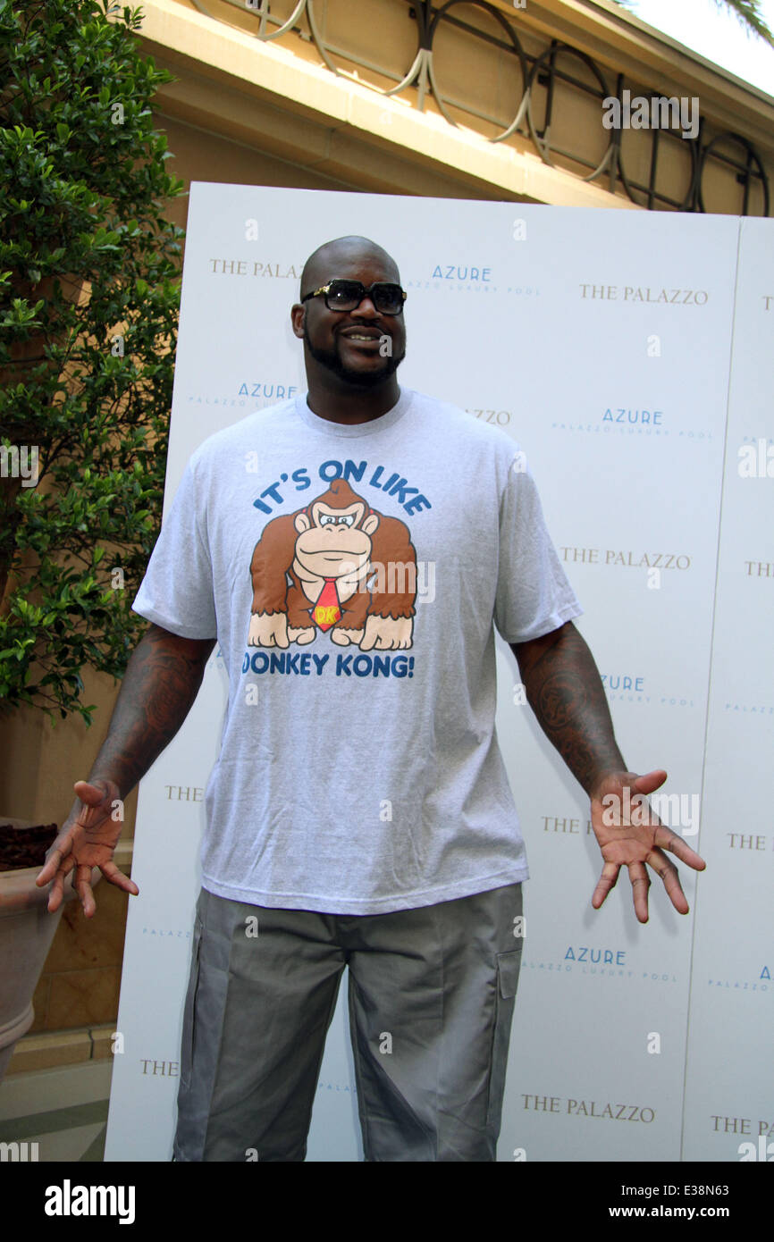 NBA All-Star SHAQUILLE O'NEAL Hosts A Party At Azure Luxury Pool Inside ...