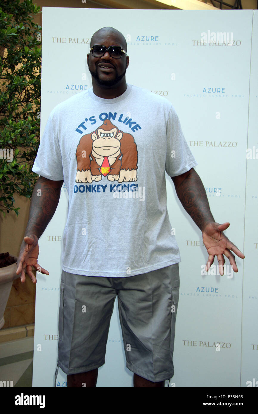 NBA All-Star SHAQUILLE O'NEAL Hosts A Party At Azure Luxury Pool Inside ...