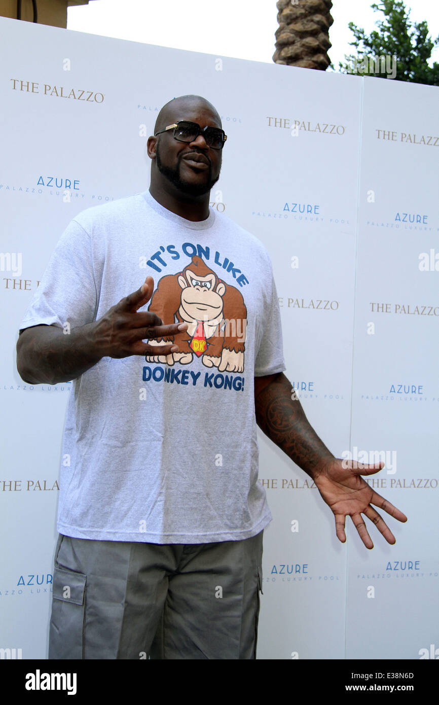 NBA All-Star SHAQUILLE O'NEAL Hosts A Party At Azure Luxury Pool Inside ...