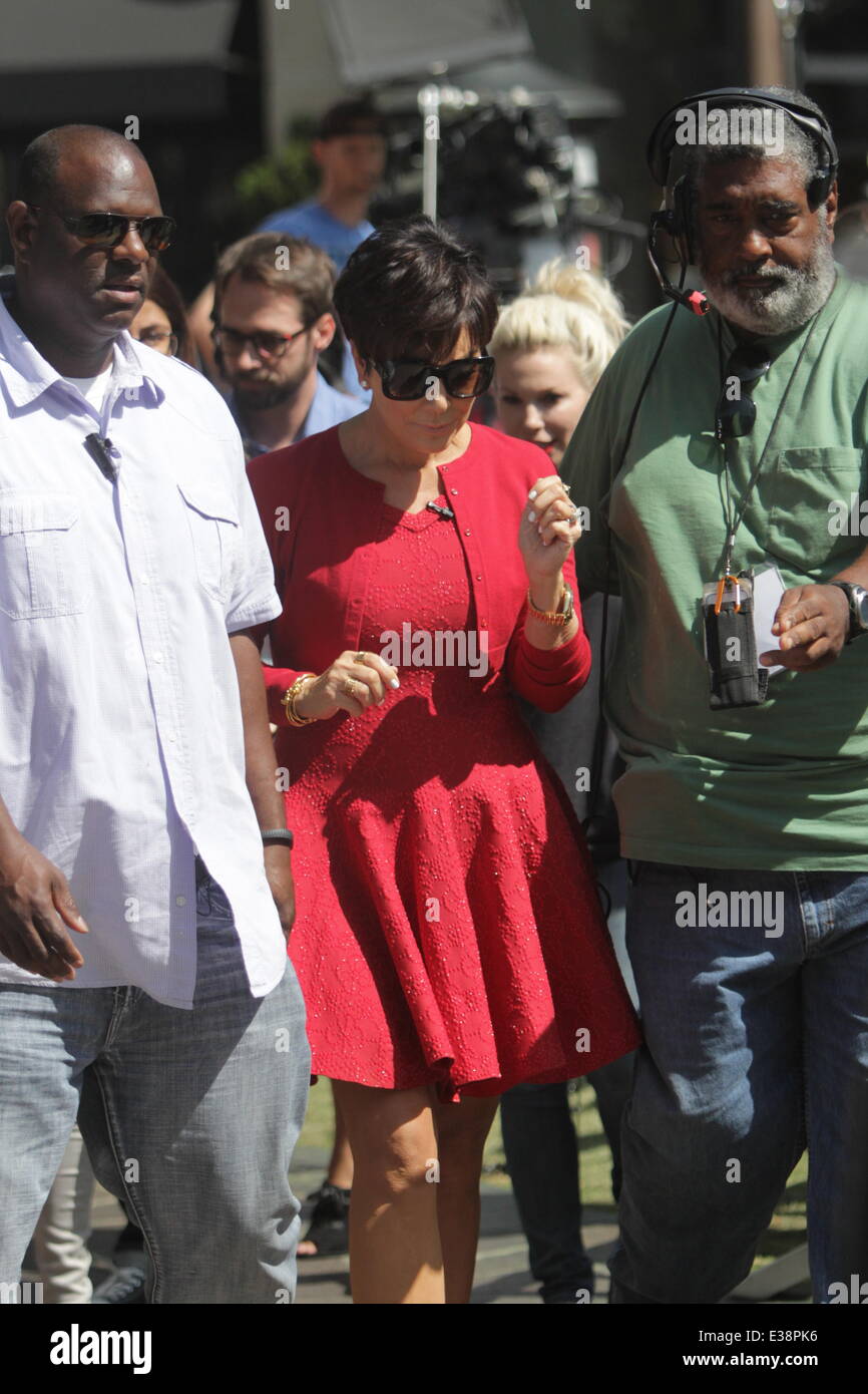 Celebrities make an appearance on Extra TV Show Featuring: Kris Jenner ...