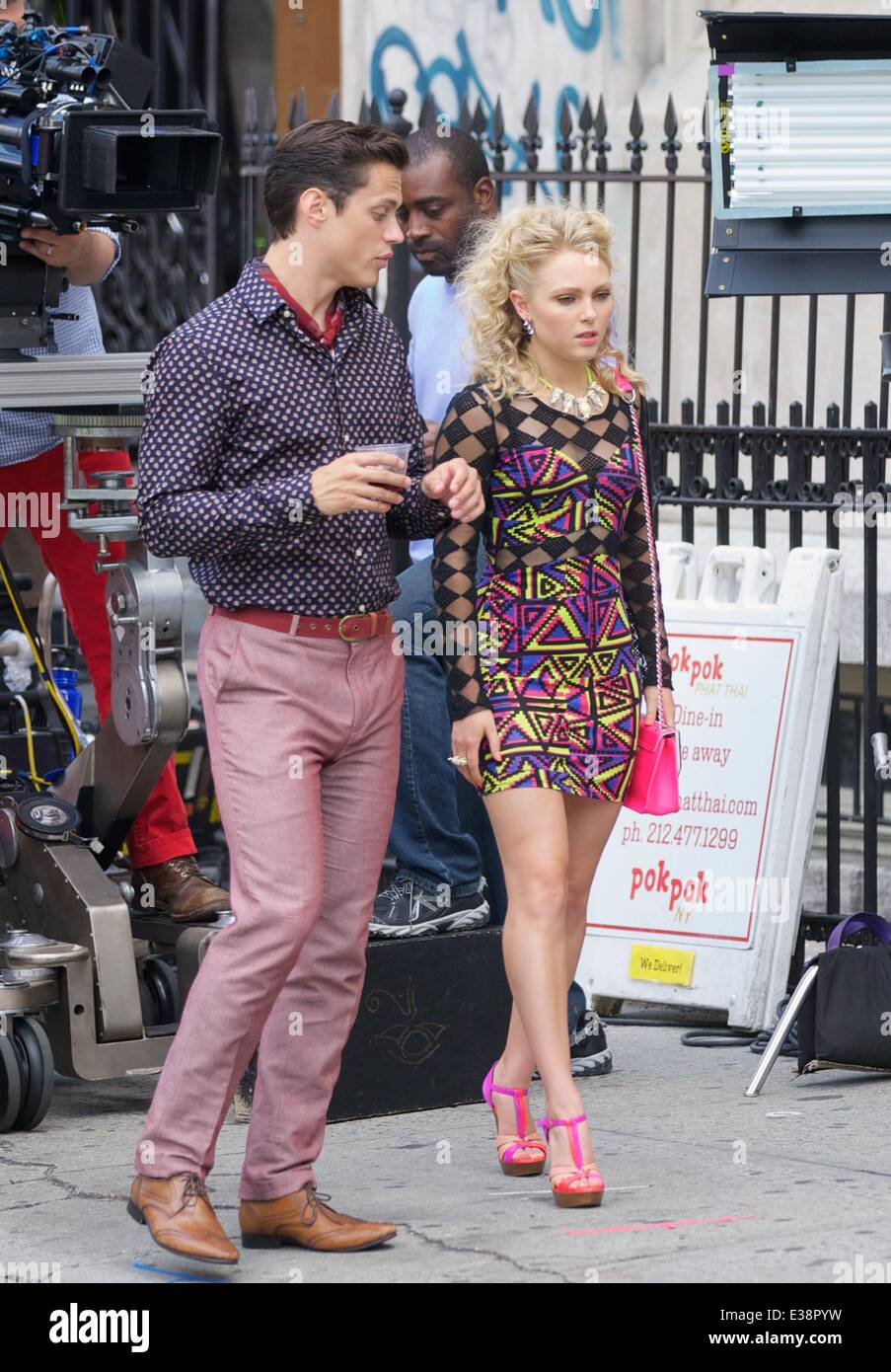 AnnaSophia Robb filming 'The Carrie Diaries' on August 20, 2013 in New ...