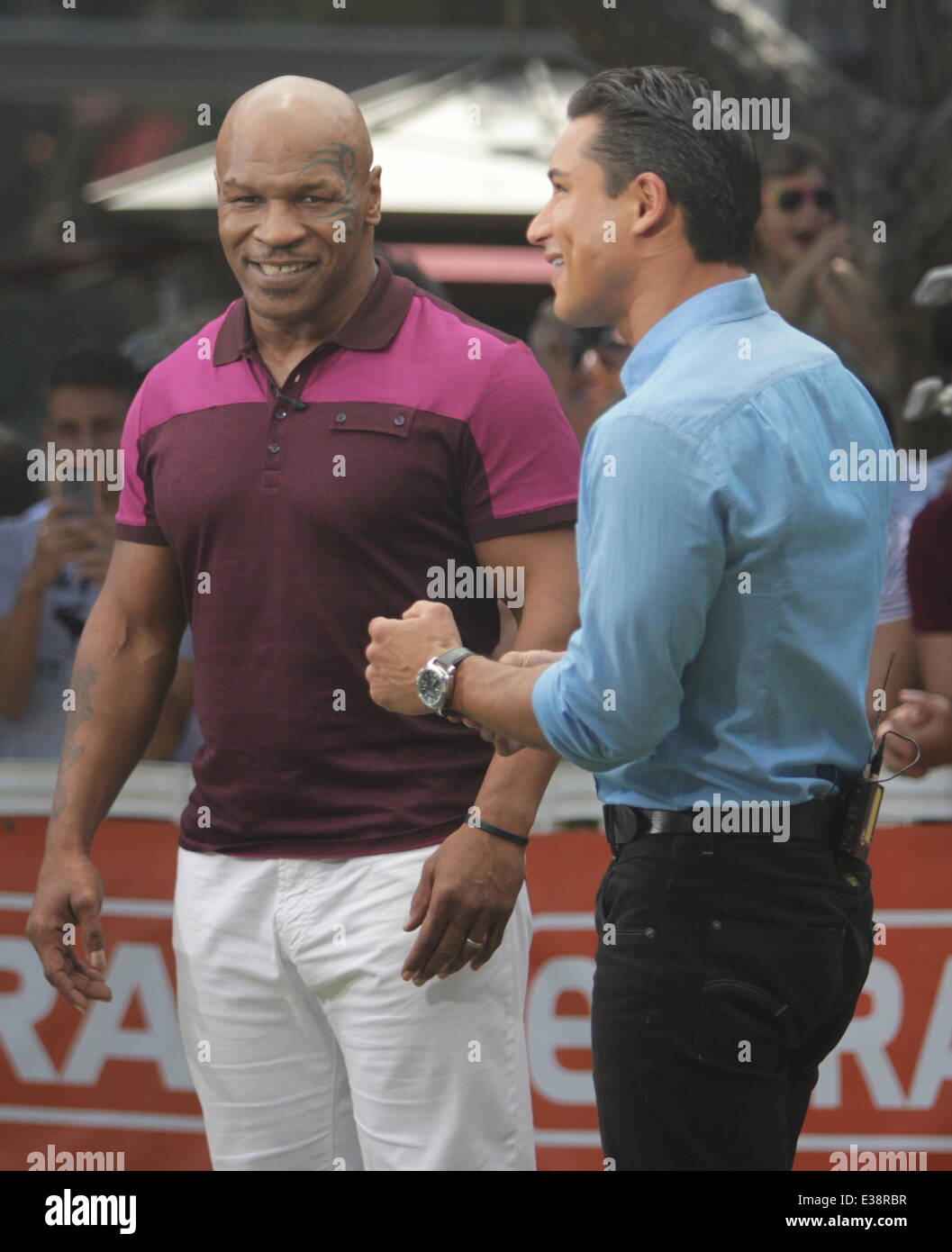 Celebrities make an appearance on Extra TV Show Featuring: Mike Tyson ...