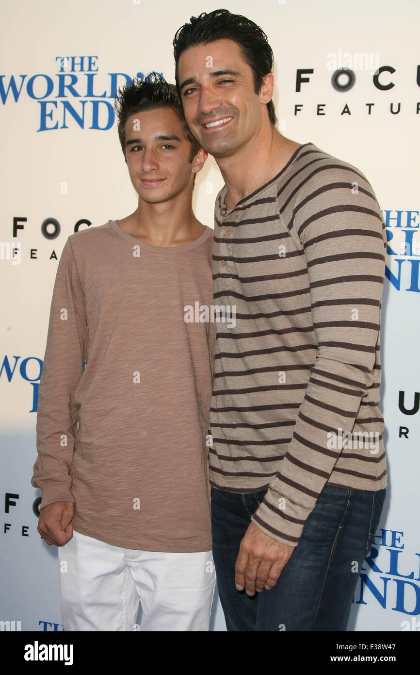 Los Angeles Premiere of "The Worlds End" Featuring: Gilles Marini,son ...