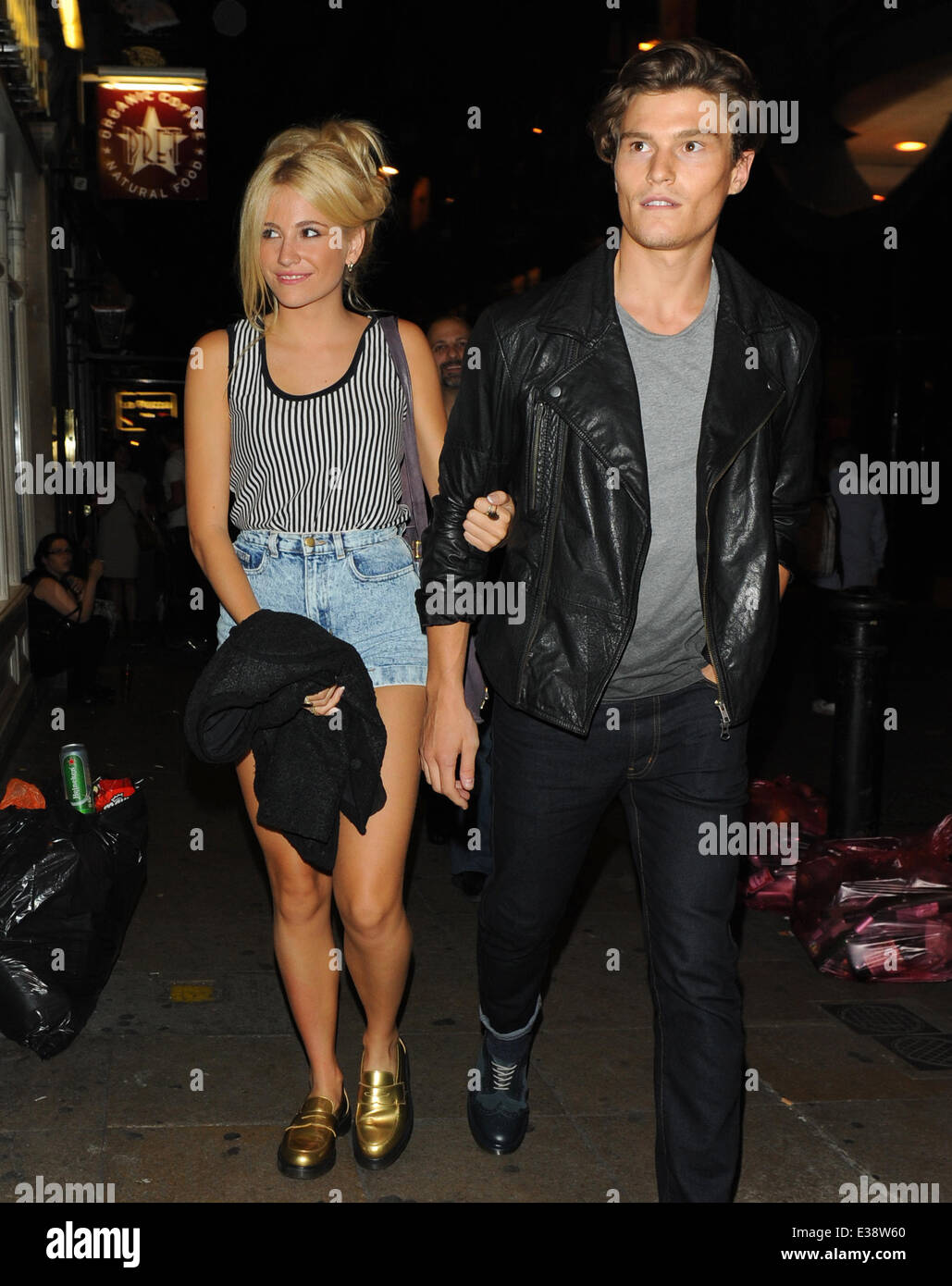 Pixie Lott leaving Charing Cross Theatre after watching Wag! The ...
