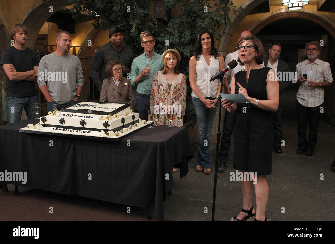NCIS Los Angeles 100th episode cake cutting event Held At Paramount ...