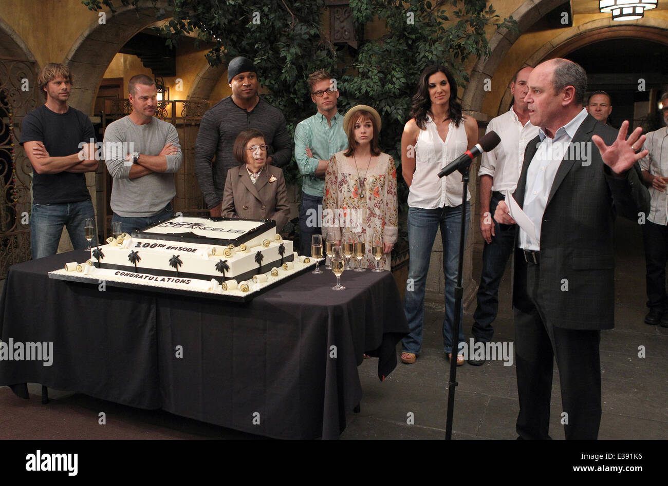 NCIS Los Angeles 100th episode cake cutting event Held At Paramount ...