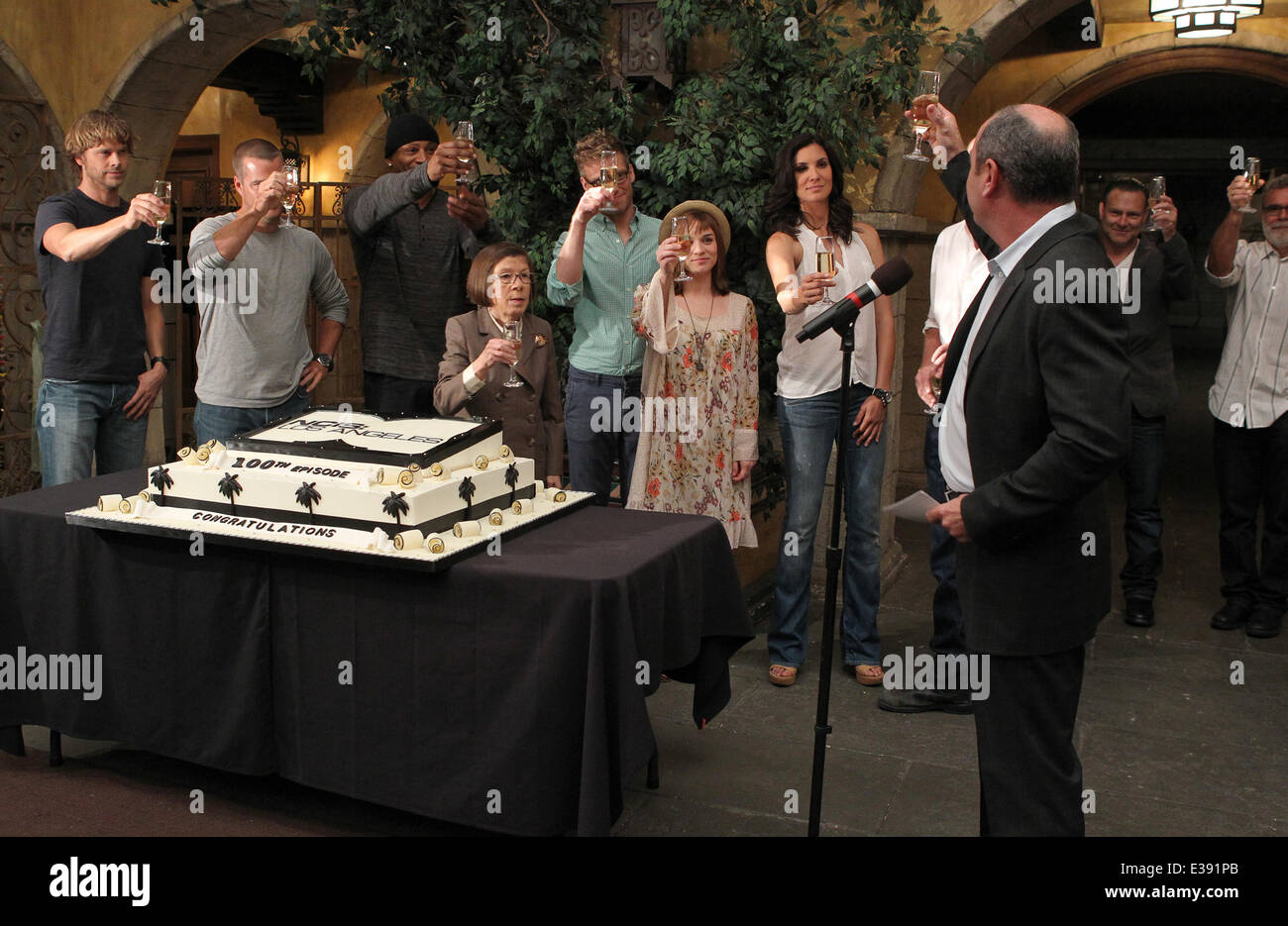 NCIS Los Angeles 100th episode cake cutting event Held At Paramount ...