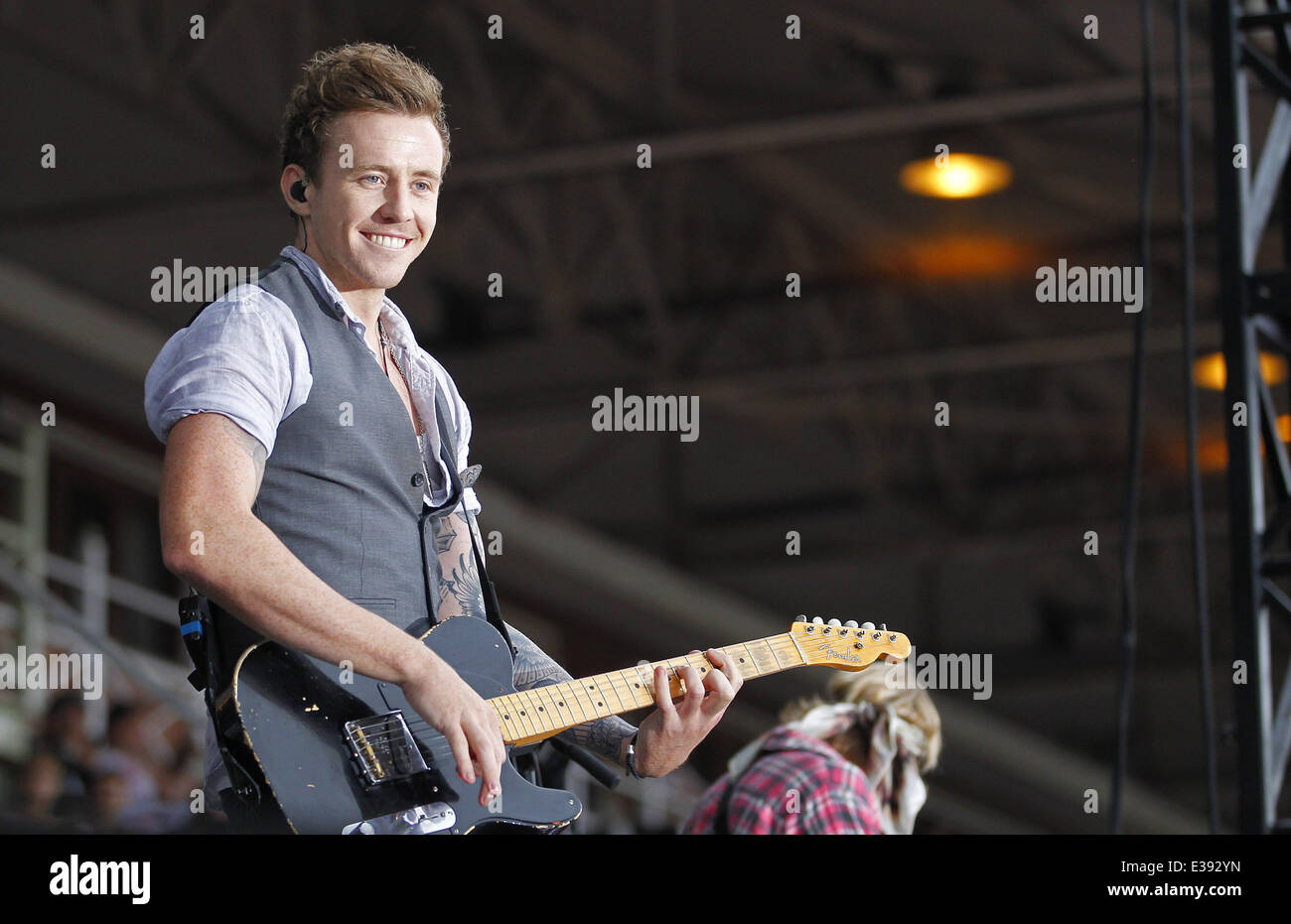 McFly perform live at Newmarket Racecourse Featuring: McFly,Danny Jones ...