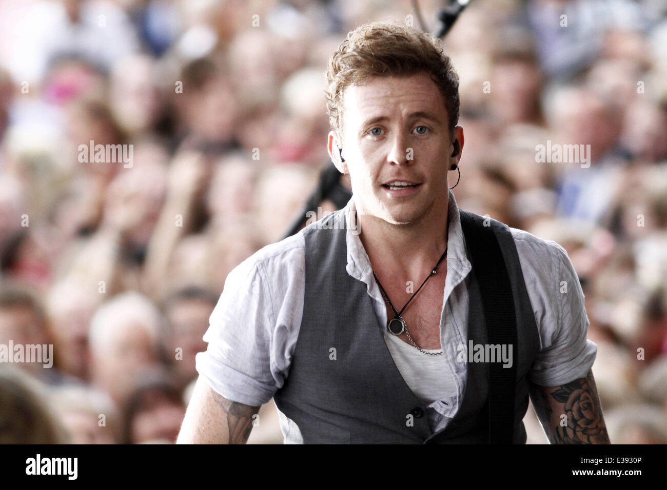McFly perform live at Newmarket Racecourse Featuring: McFly,Danny Jones ...