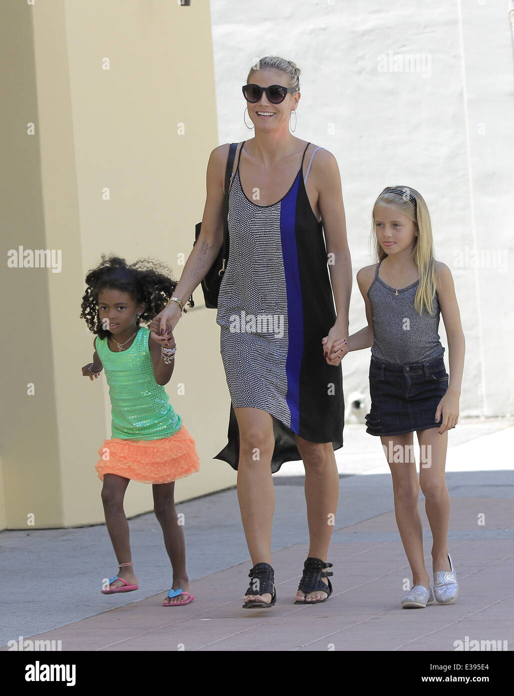Heidi Klum and family were pictured shopping around Westwood Featuring ...