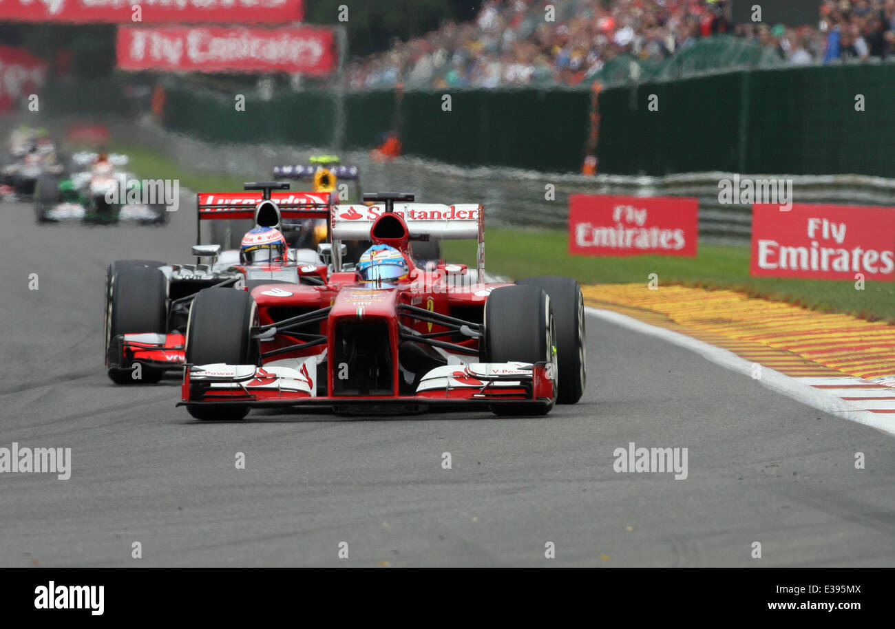 2013 Belgian Grand Prix Featuring: Fernando ALONSO,Spain,FERRARI F138 ...