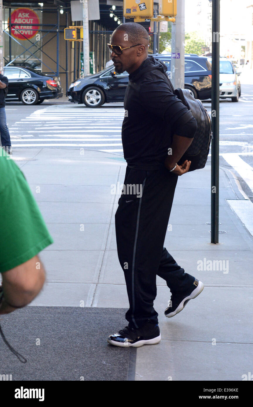Celebrities spotted around their Manhattan Hotel Featuring: Jamie Foxx ...