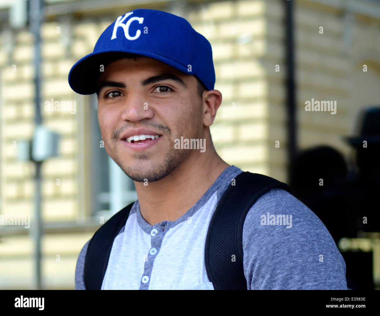 Victor Ortiz poses for a picture in the Bulgarian capital Sofia, Monday ...
