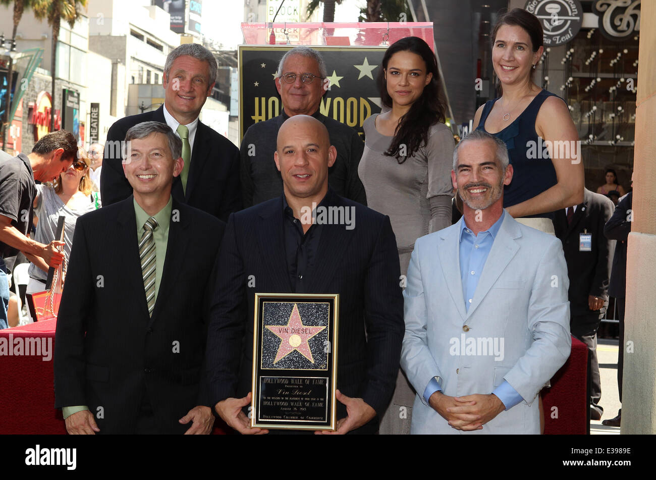 Vin Diesel Honored On The Hollywood Walk Of Fame Featuring: Leron ...