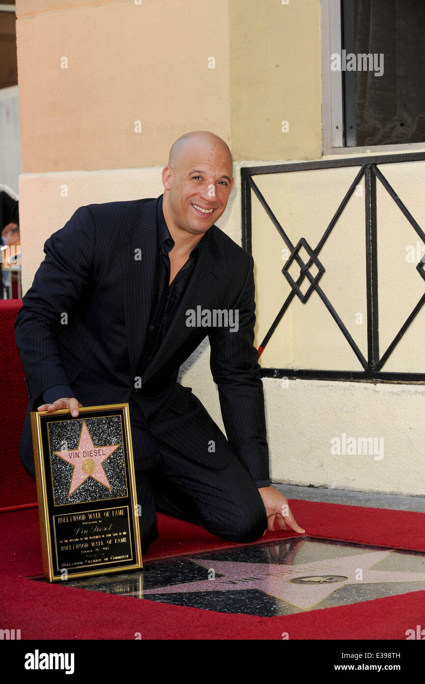 Vin Diesel Honored With The Star on The Hollywood Walk of Fame ...
