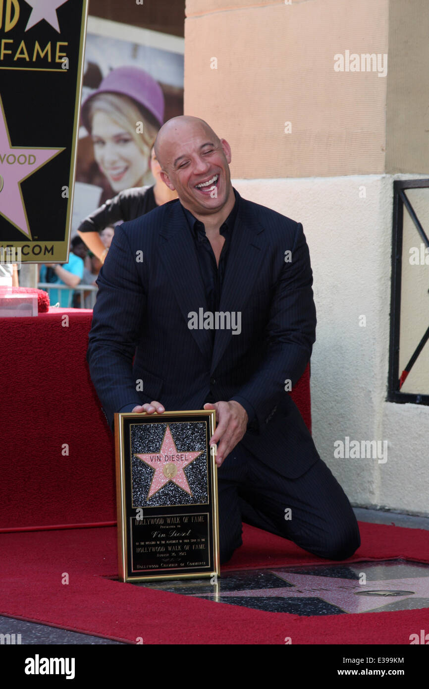 Vin Diesel Walk of Fame Ceremony Featuring: Vin Diesel Where: Los ...