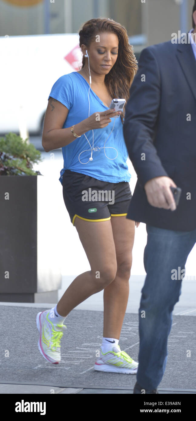 Mel B spotted leaving out in her workout gear Featuring: Mel B Where ...