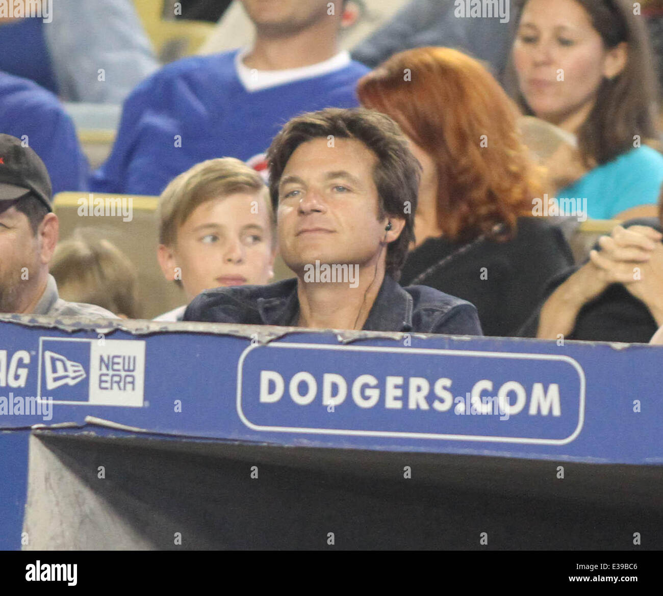Celebrities at the Los Angeles Dodgers baseball game Featuring: Jason ...