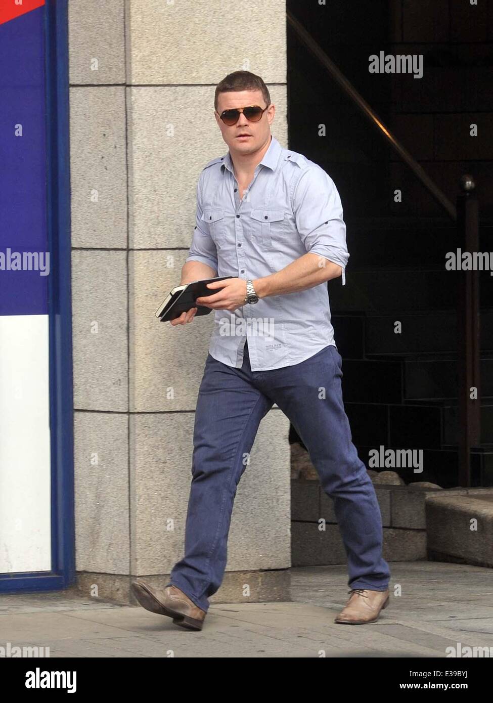 Leinster and Ireland rugby player Brian O'Driscoll seen leaving the ...