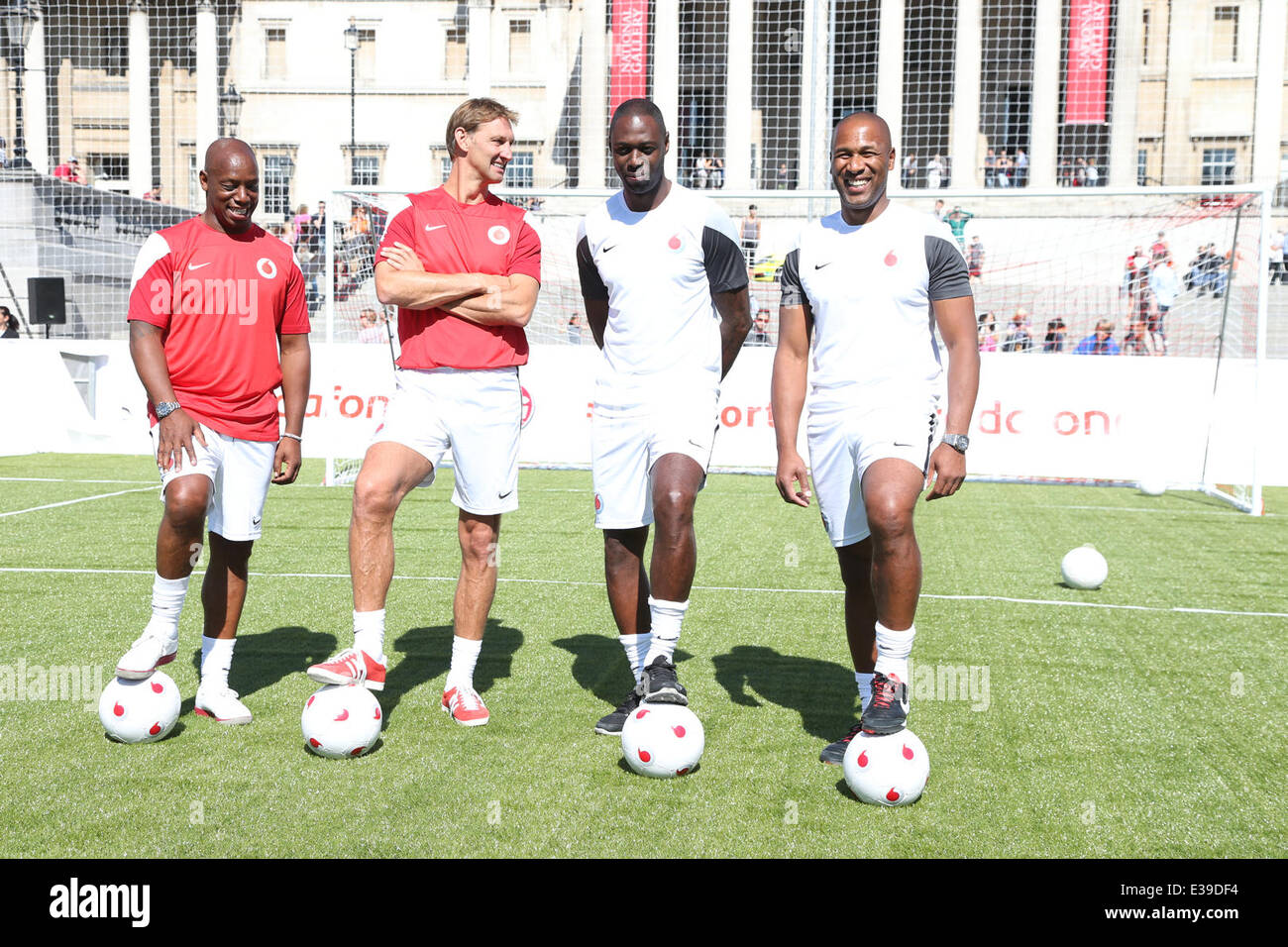 Footballers Ian Wright, Tony Adams, Ledley King and Les Ferdinand take ...