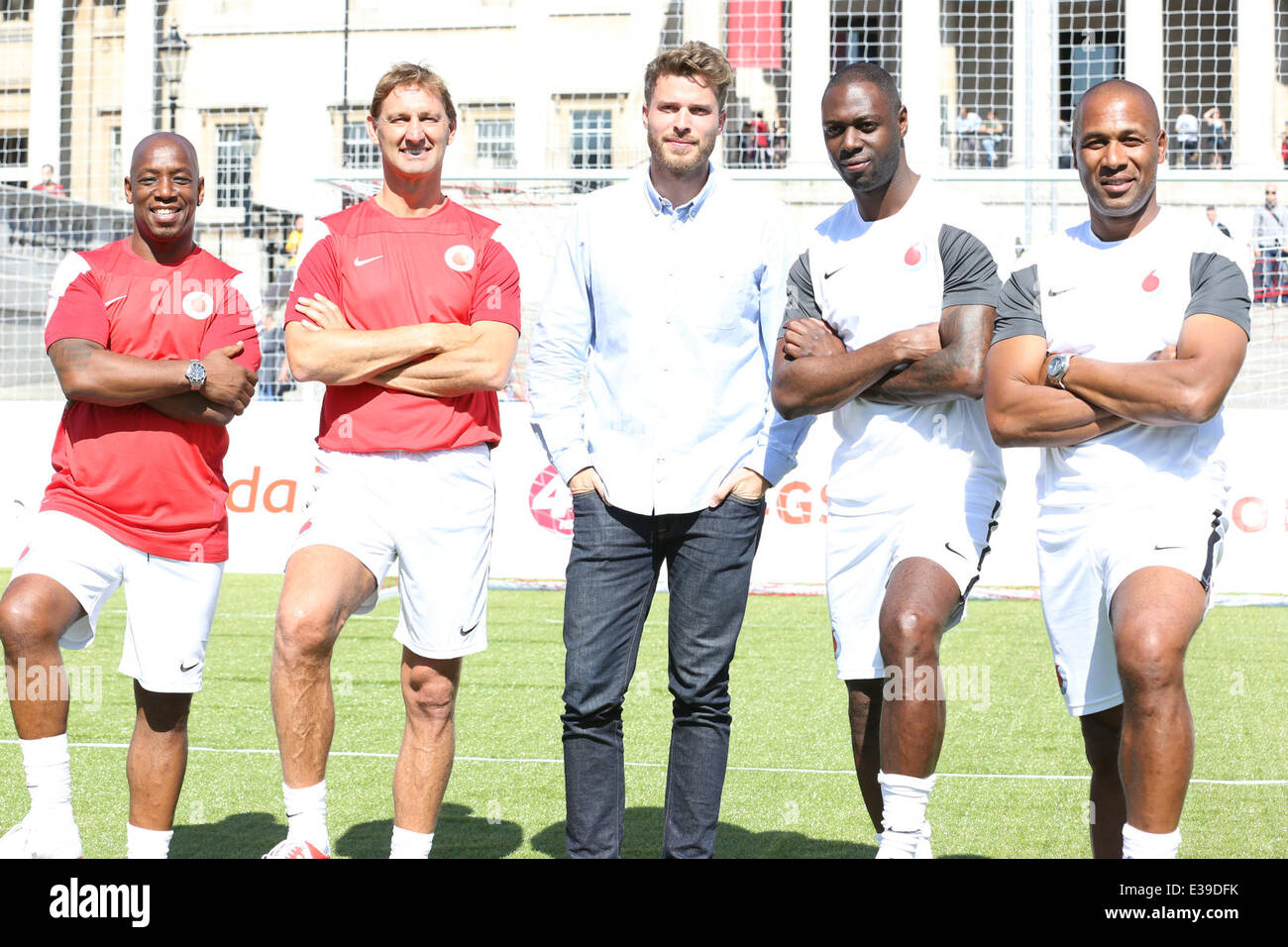 Footballers Ian Wright, Tony Adams, Ledley King and Les Ferdinand take ...