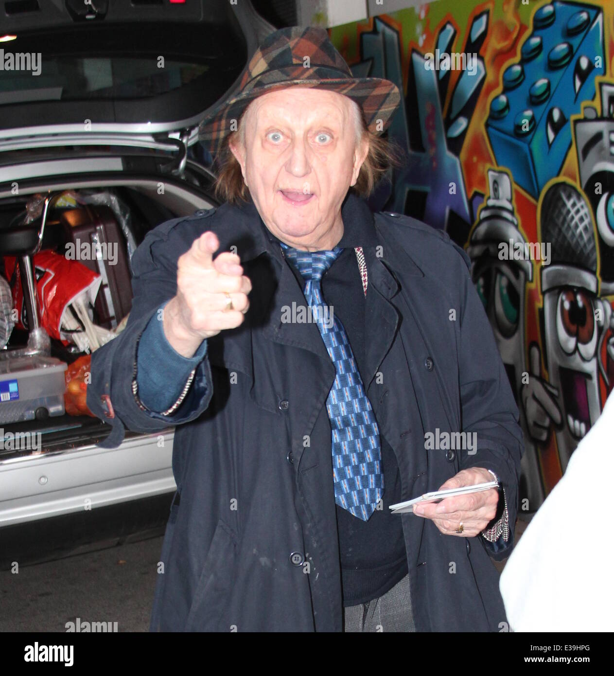 Ken Dodd arriving at the Venue Cymru Theatre, The Promenade Featuring ...