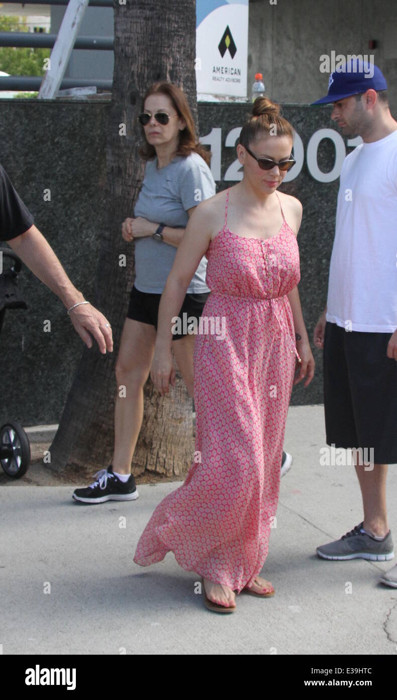 Actress Alyssa Milano out with husband, David Bugliari and son Milo ...