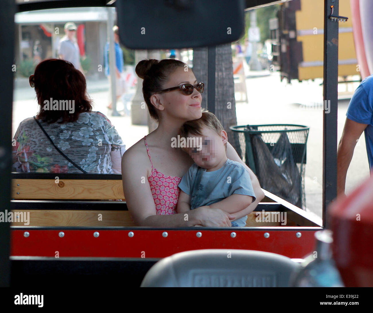 Actress Alyssa Milano takes Her Husband David Bugliari and Son Milo ...