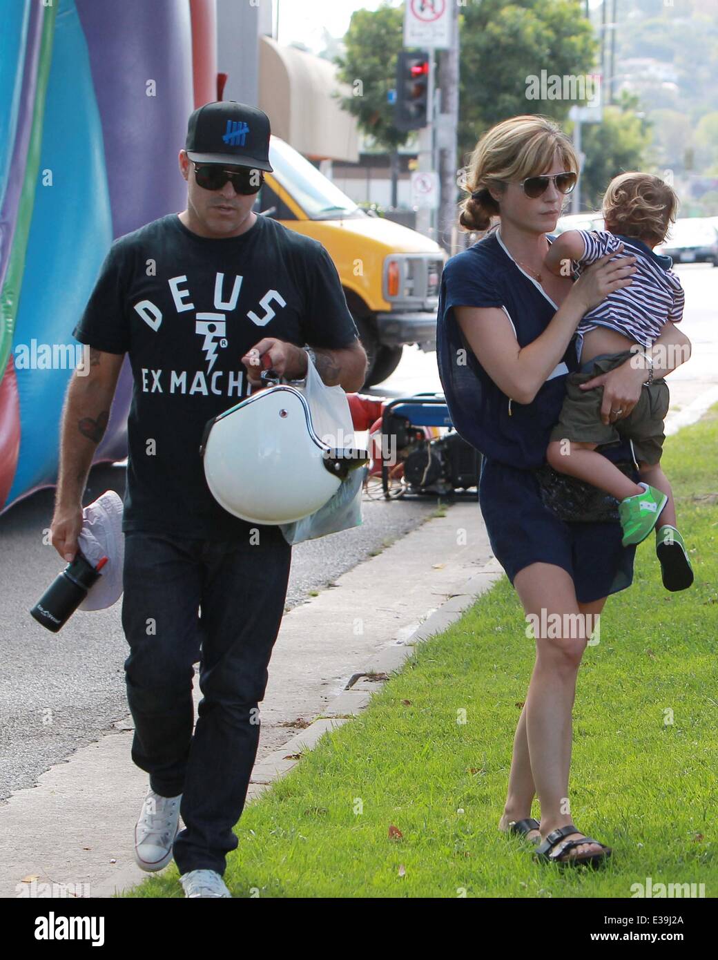Selma Blair and Jason Bleick out with their son Arthur in Studio City ...