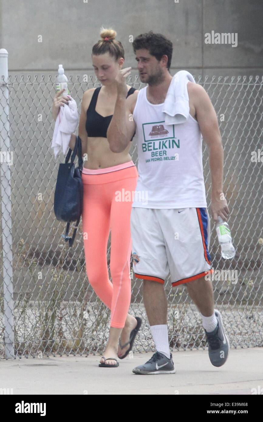 Whitney Port and Tim Rosenman leaving a Spinning classes at YAS Abbot ...