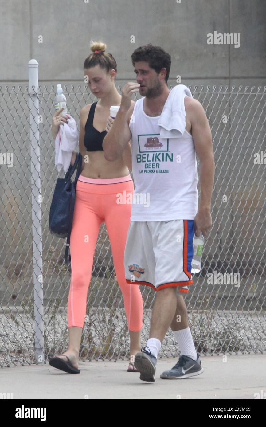 Whitney Port and Tim Rosenman leaving a Spinning classes at YAS Abbot ...