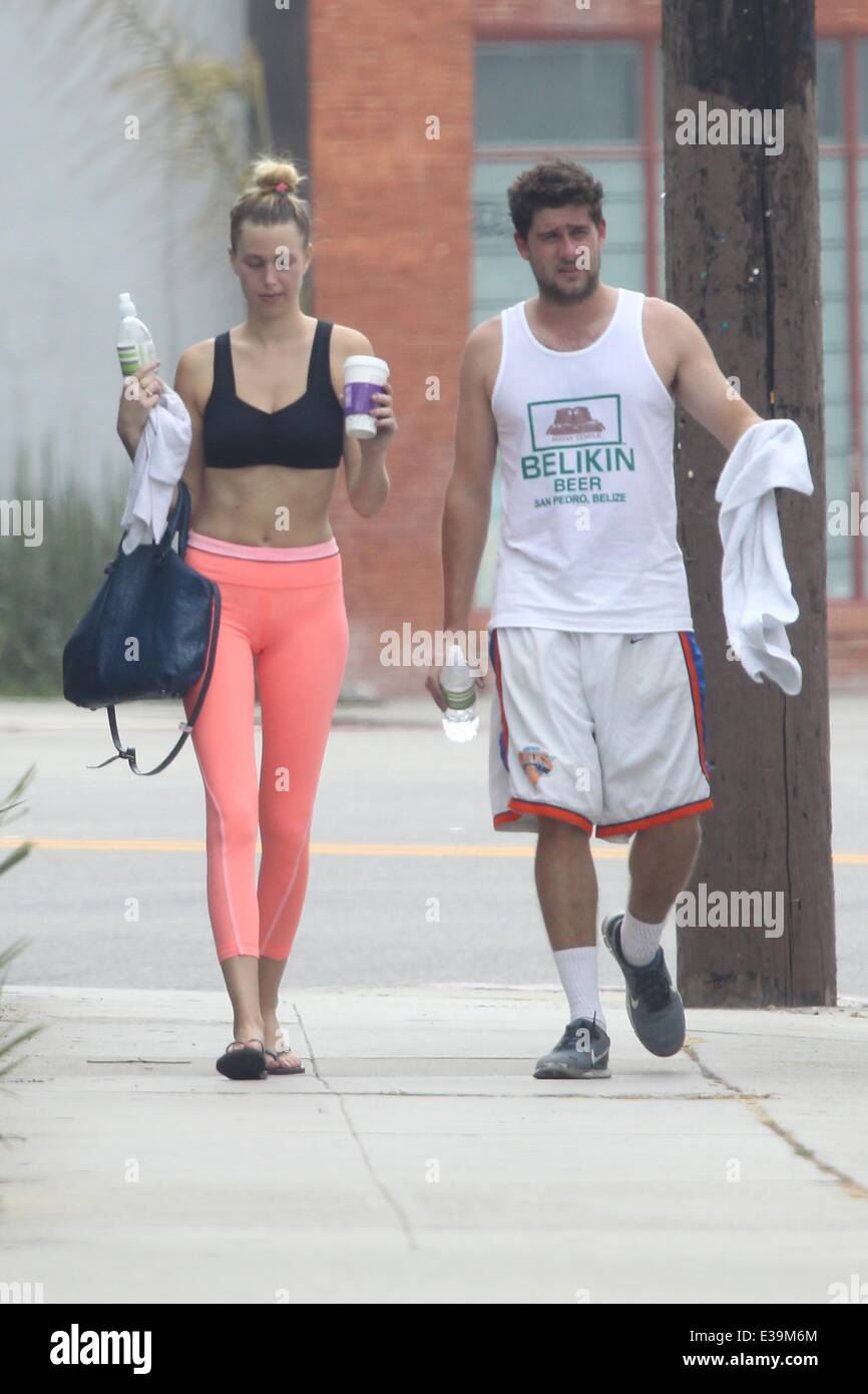 Whitney Port and Tim Rosenman leaving a Spinning classes at YAS Abbot ...