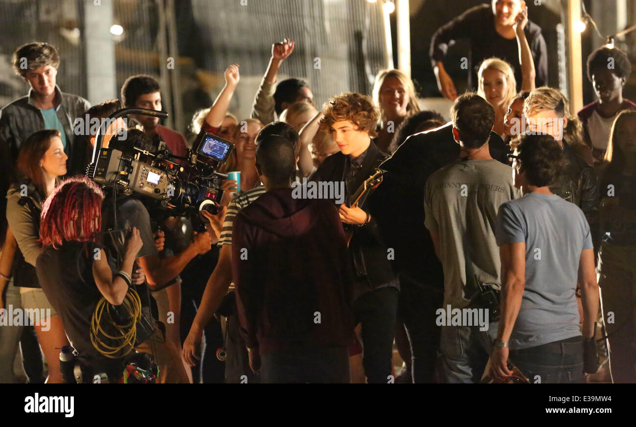 Boyband Union J are seen filming their brand new Music Video for their ...