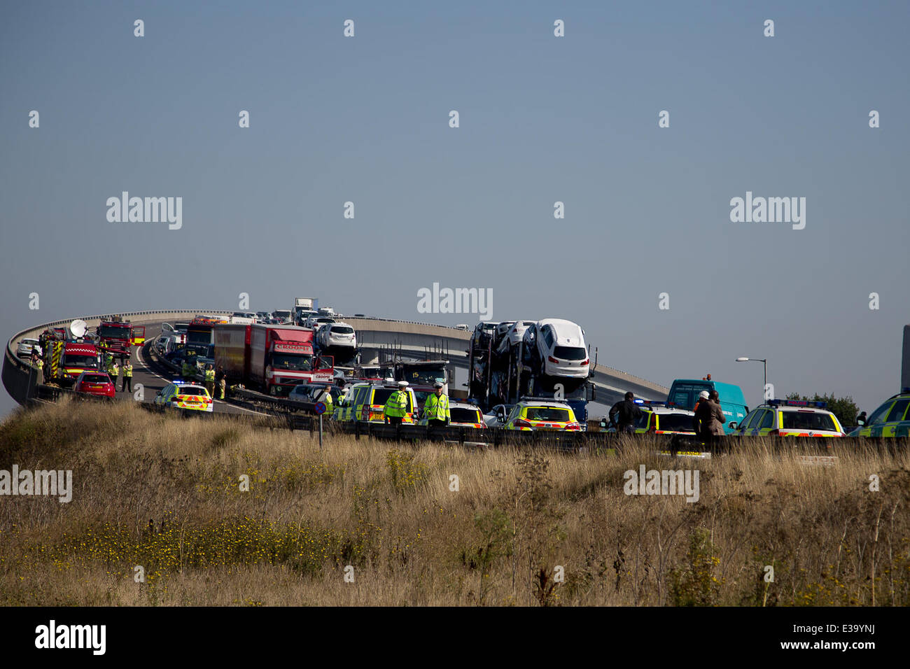 Dozens of people have been injured, some seriously, after a pile-up of ...