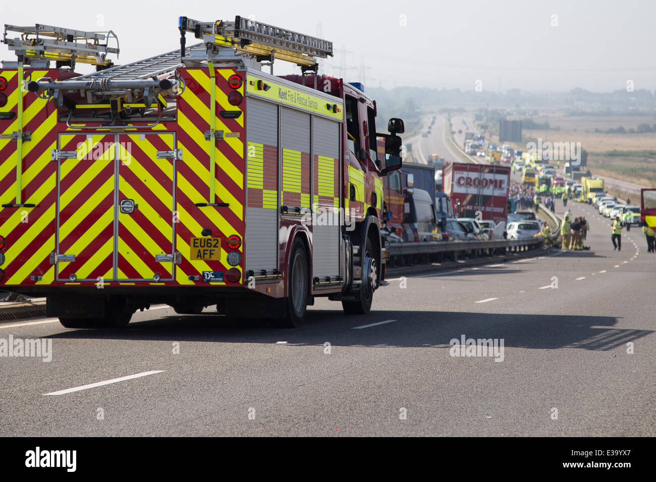 Dozens of people have been injured, some seriously, after a pile-up of ...