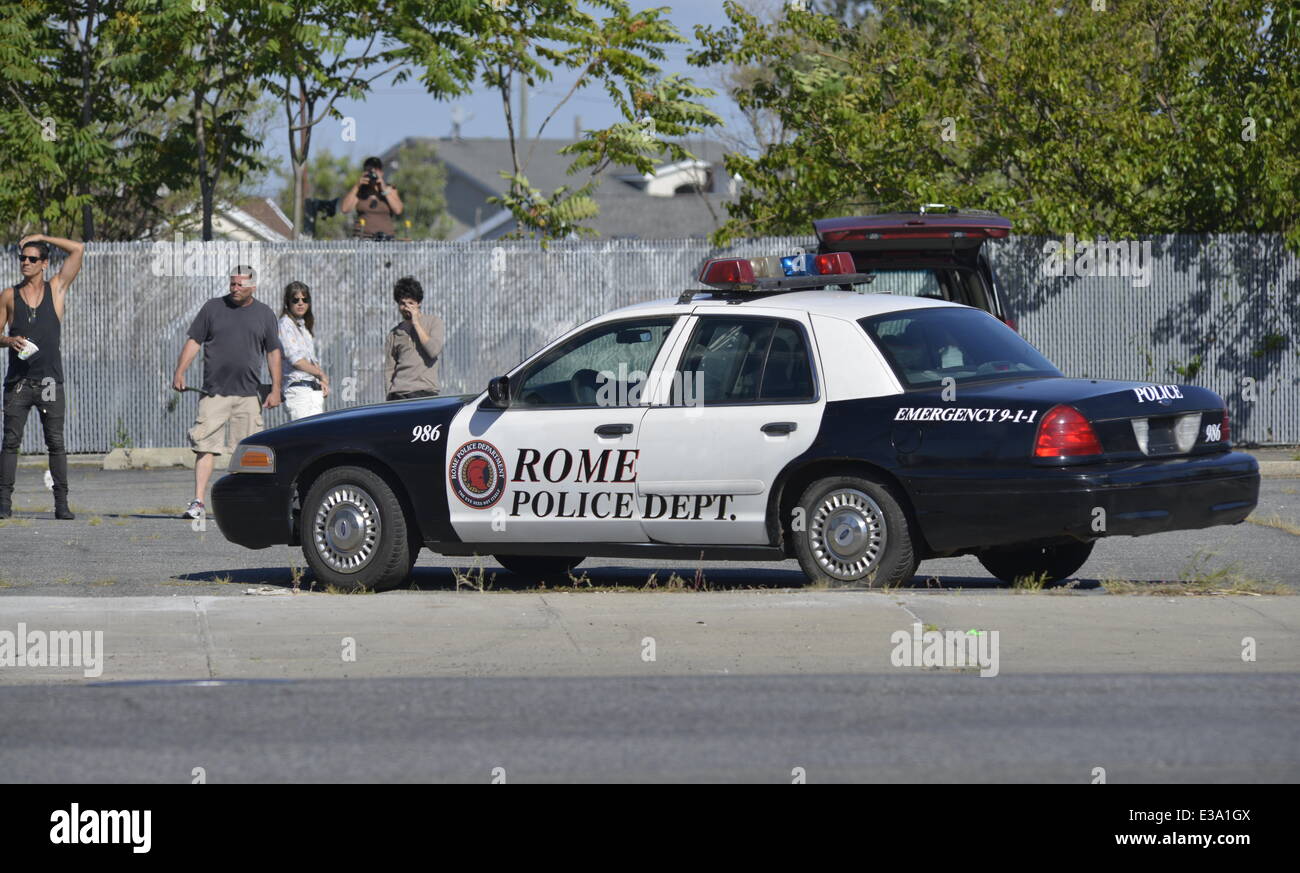 'Cymbeline' film set in Manhattan Featuring: Roman Police Car Where ...