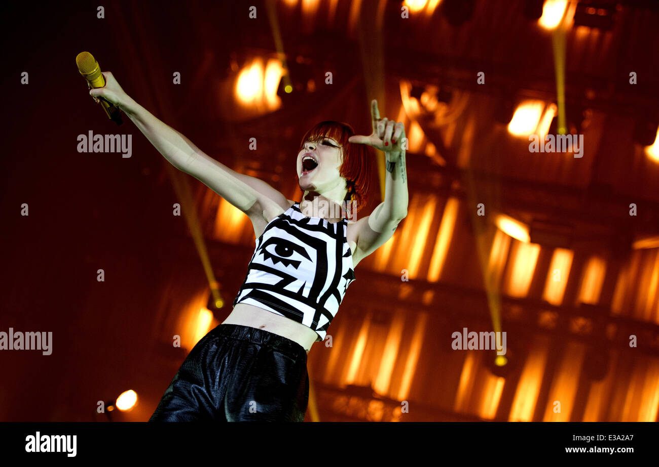American rock band Paramore performing in concert at the Heineken Music ...