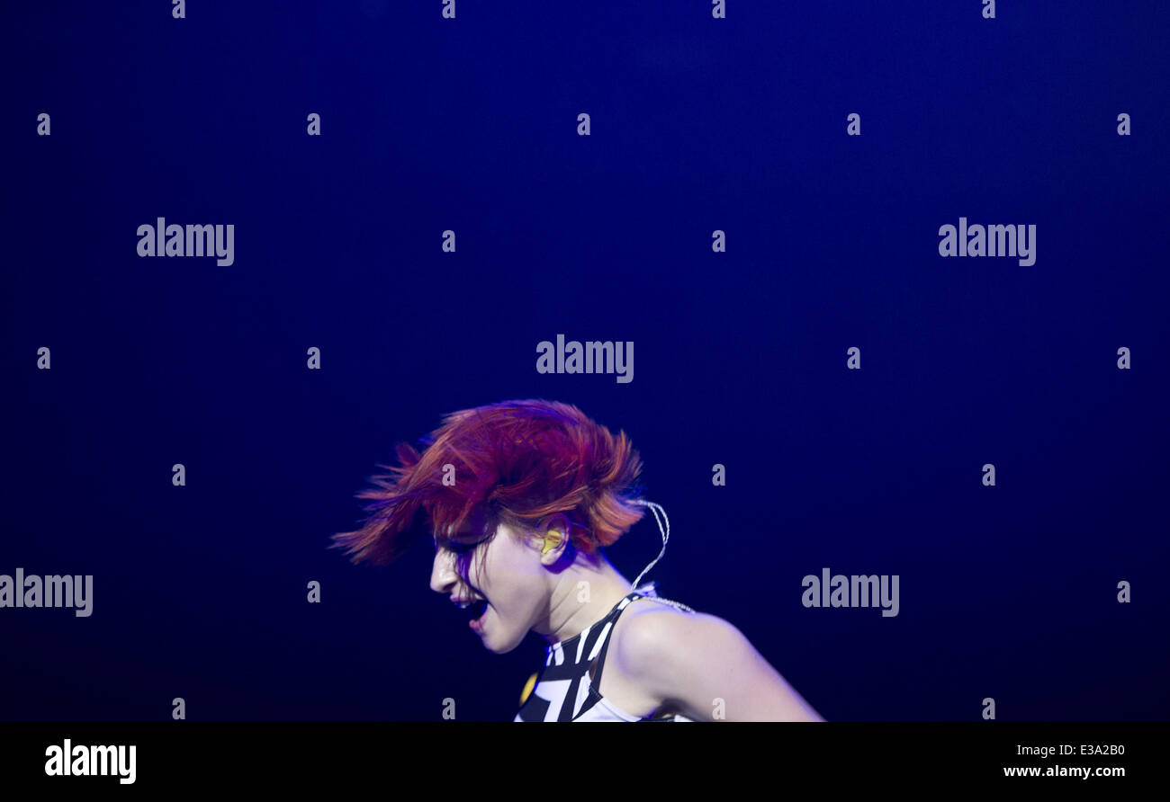 American rock band Paramore performing in concert at the Heineken Music ...