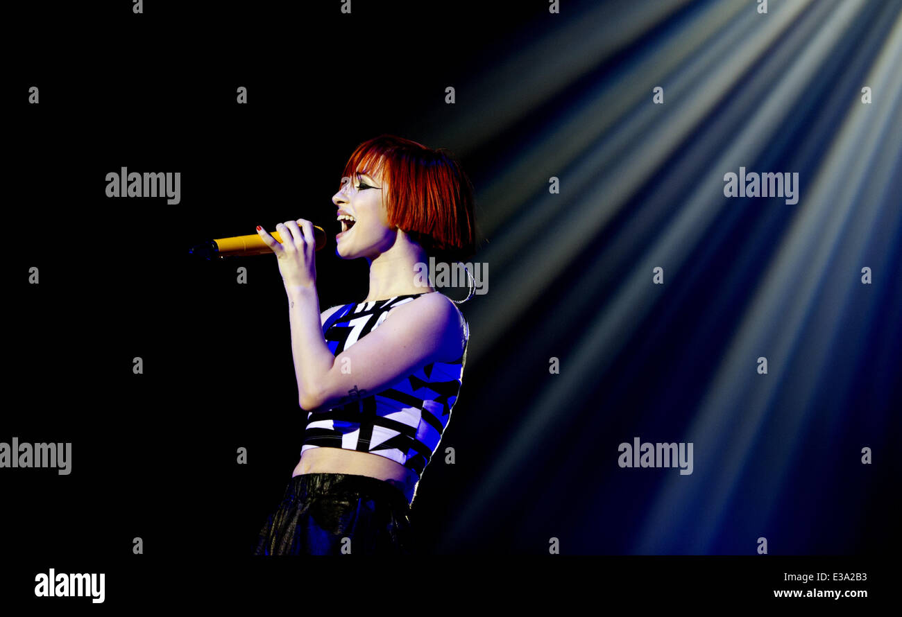 American rock band Paramore performing in concert at the Heineken Music ...
