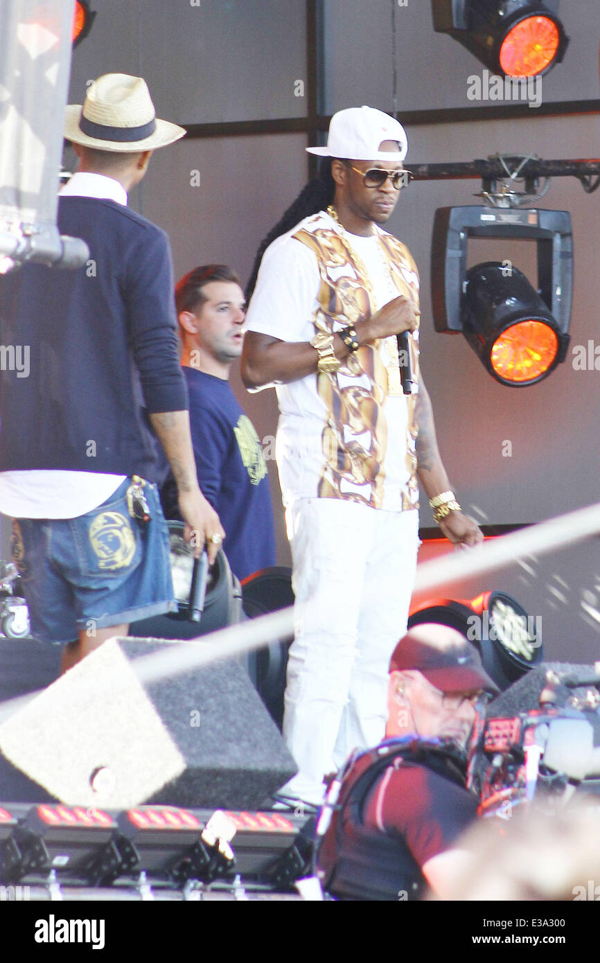 Celebrities at Jimmy Kimmel Live! in Hollywood Featuring: Pharrell ...