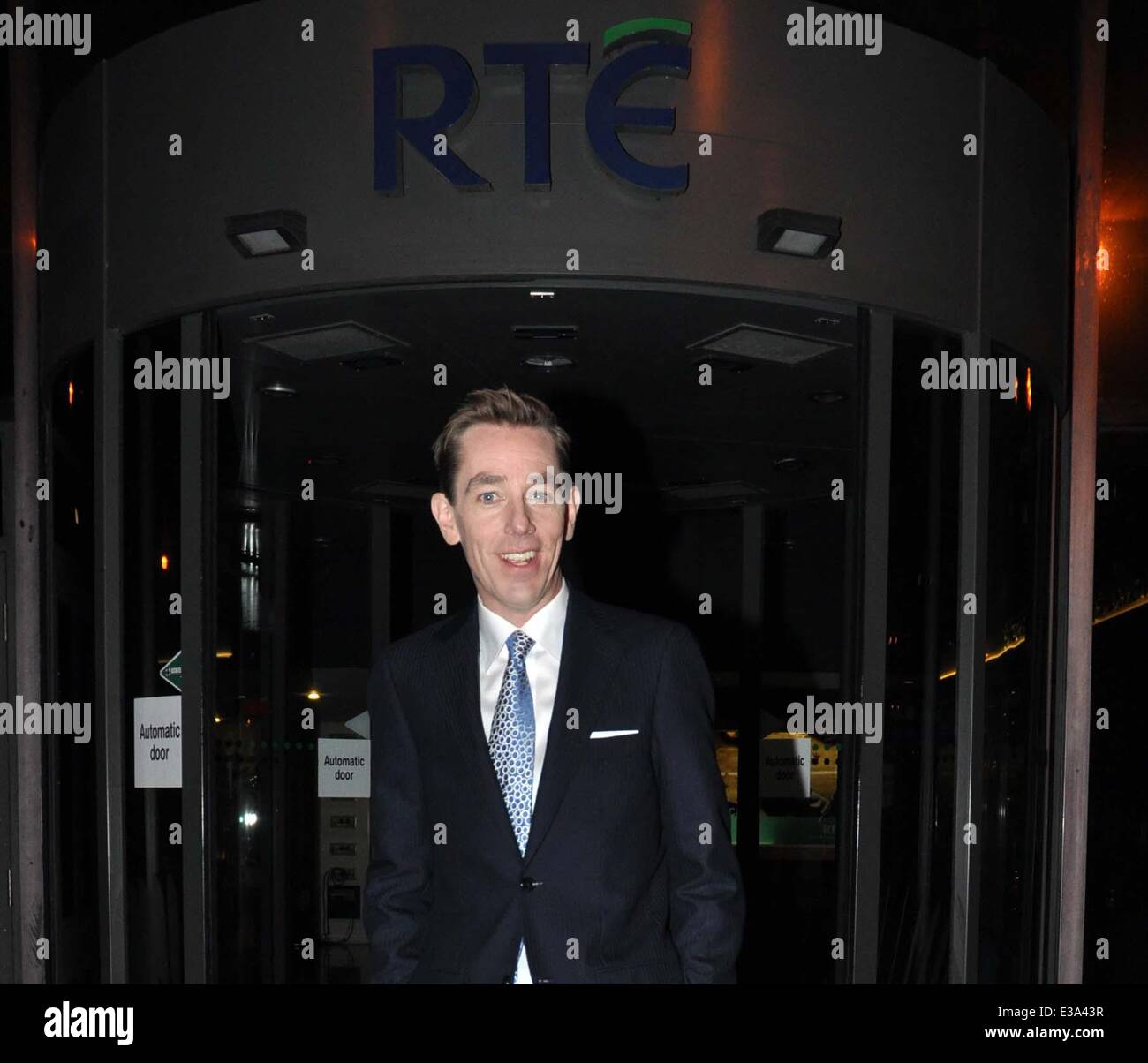 Guests arriving at RTE studios for The Late Late Show Featuring: Ryan ...