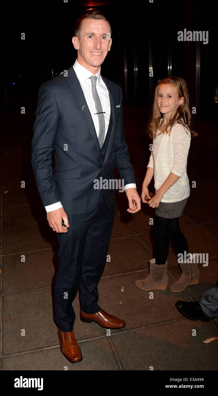 Guests at RTE studios for The Late Late Show Featuring: Rob Heffernan & daughter Megan Where ...