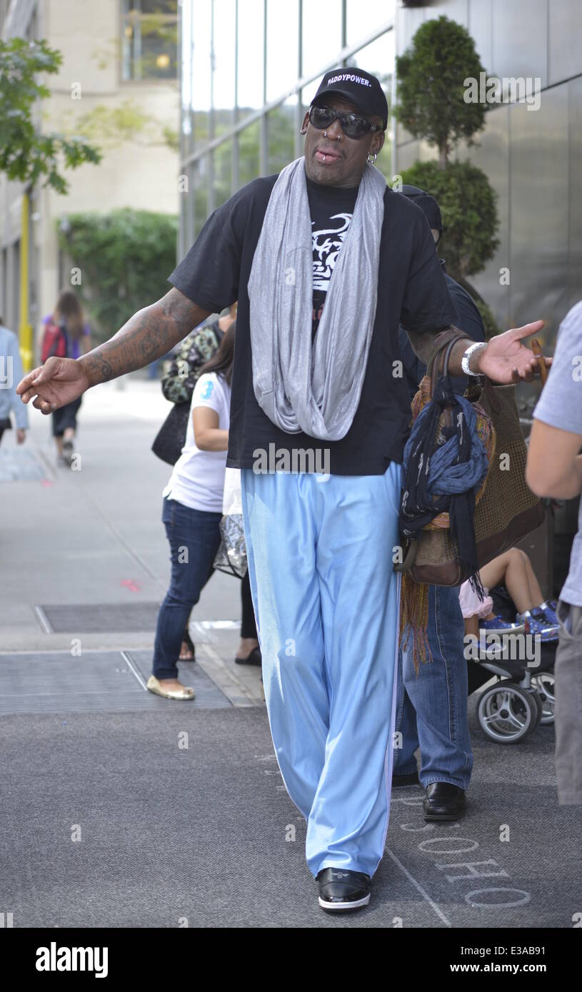 Former US basketball star Dennis Rodman returns home after a trip to ...