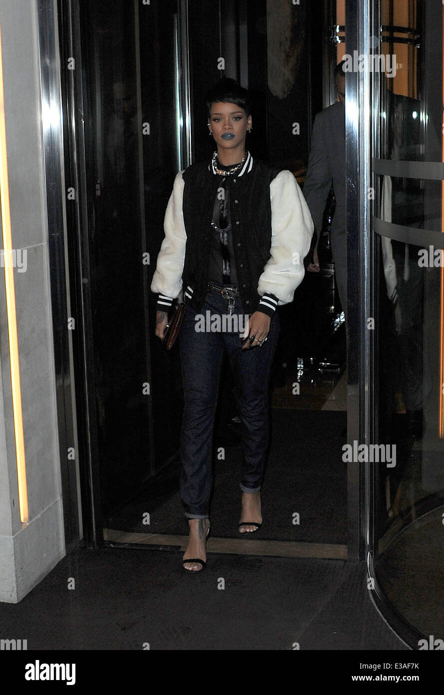 Rihanna leaving her hotel Featuring: Rihanna Where: London, United ...