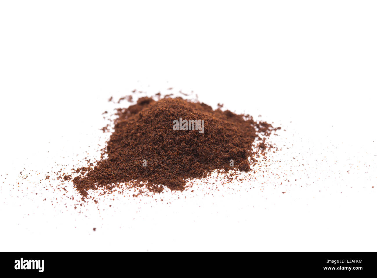 coffee powder on a white background Stock Photo - Alamy