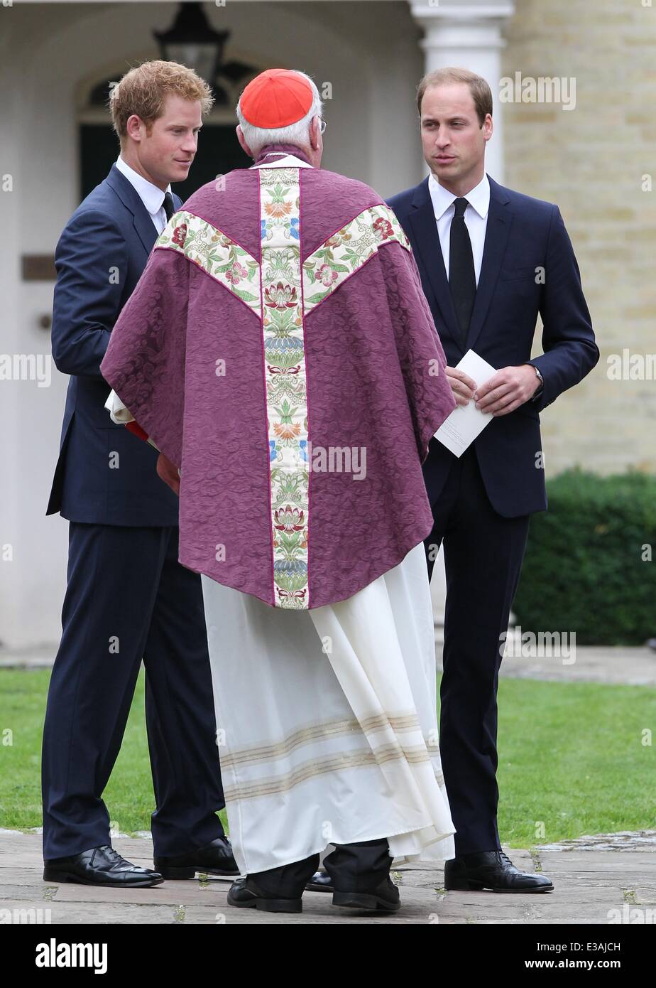 Members of the Royal family attend the funeral of their friend Hugh van ...