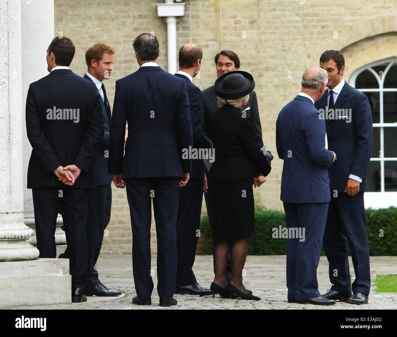 Members of the Royal family attend the funeral of their friend Hugh van ...