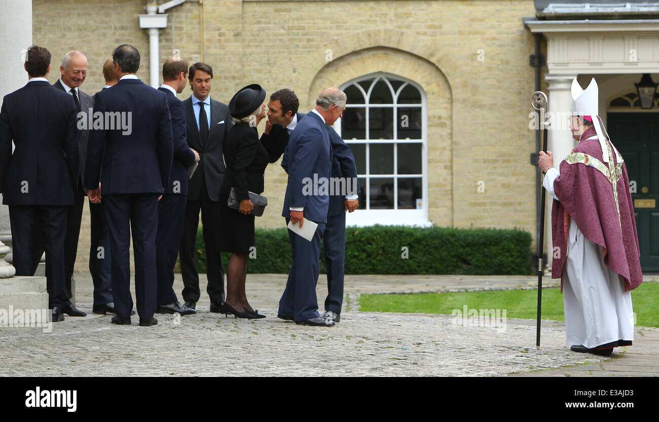 Members of the Royal family attend the funeral of their friend Hugh van ...